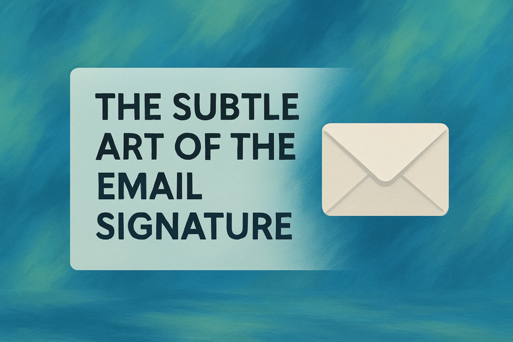 The Subtle Art of the Email Signature: A Simple Way to Show Your Art ...