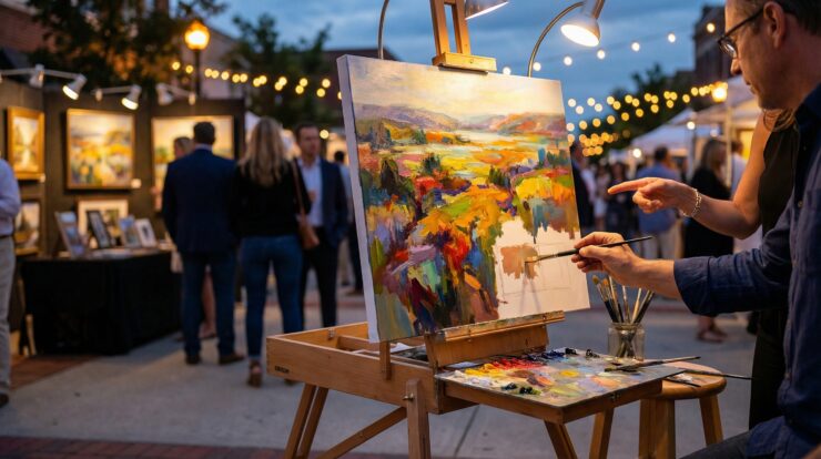 Why Bringing a Three-Quarters Finished Canvas Maximizes Live Art Walk ...